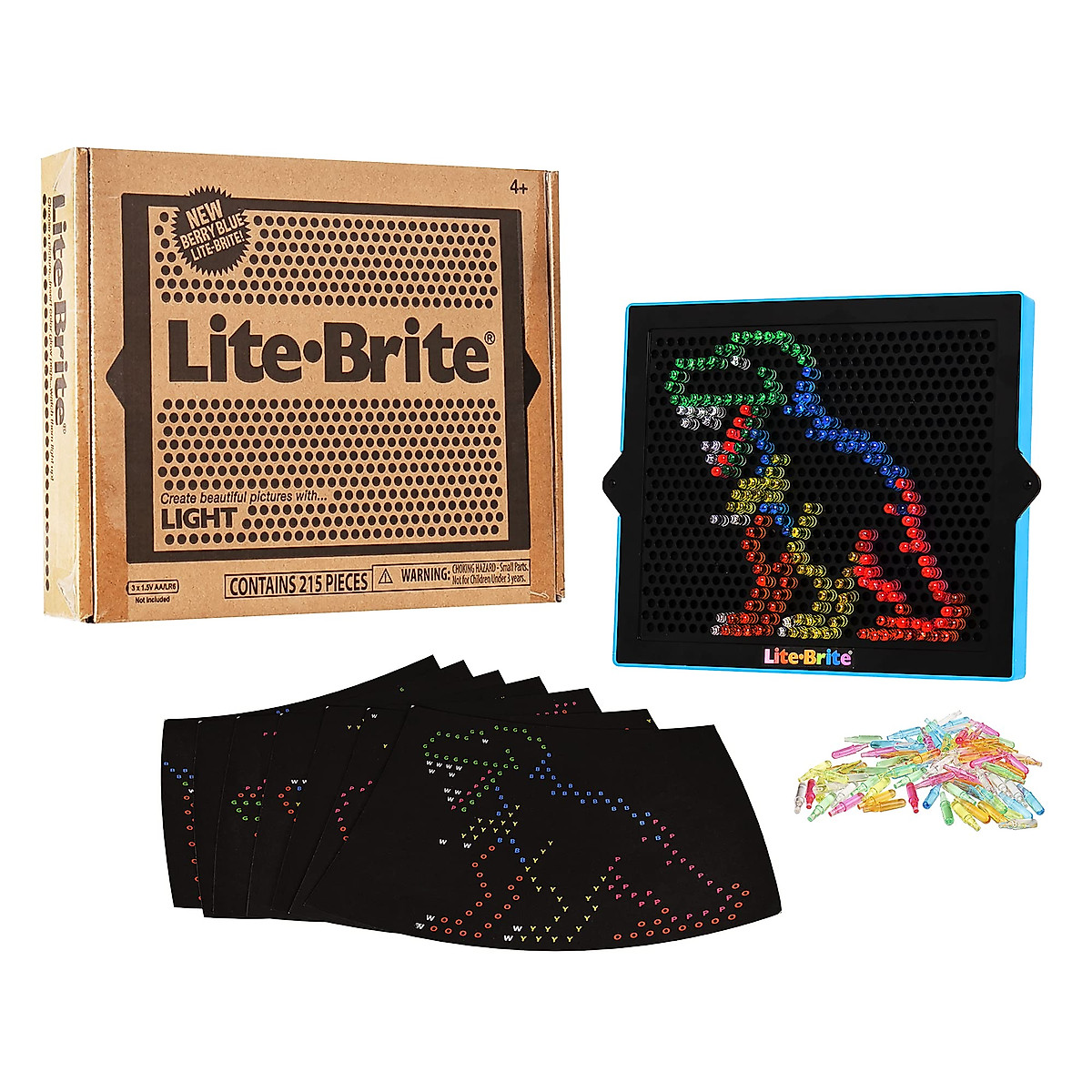 Lite Brite Ultimate Classic Blue Retro and Vintage Toy, Gift for Girls and Boys, Ages 4+ - Amazon Exclusive