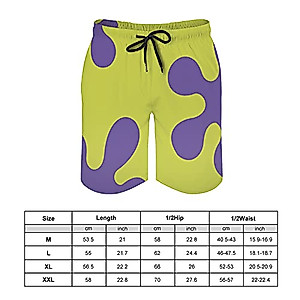 Cosplay Summer Beach Shorts Cool Boardshorts with Pockets Quick Dry Surfing Swim Trunks with Mesh Lining XL