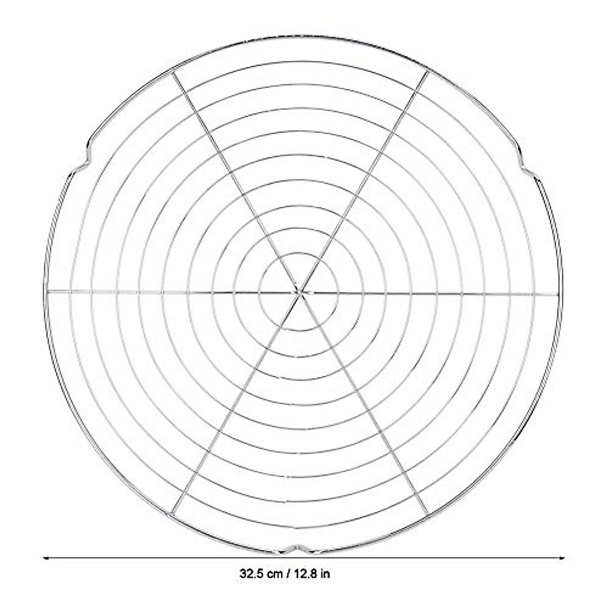 Barbecue Wire Mesh Multifunction Round Grill Net Grill Cooking Grid Grate Wire Steaming Cooling Barbecue Rack/Carbon Baking Net/Pan Grate Outdoor Garden Camping Picnic Tool (32.5 cm / 12.8 in Dia)