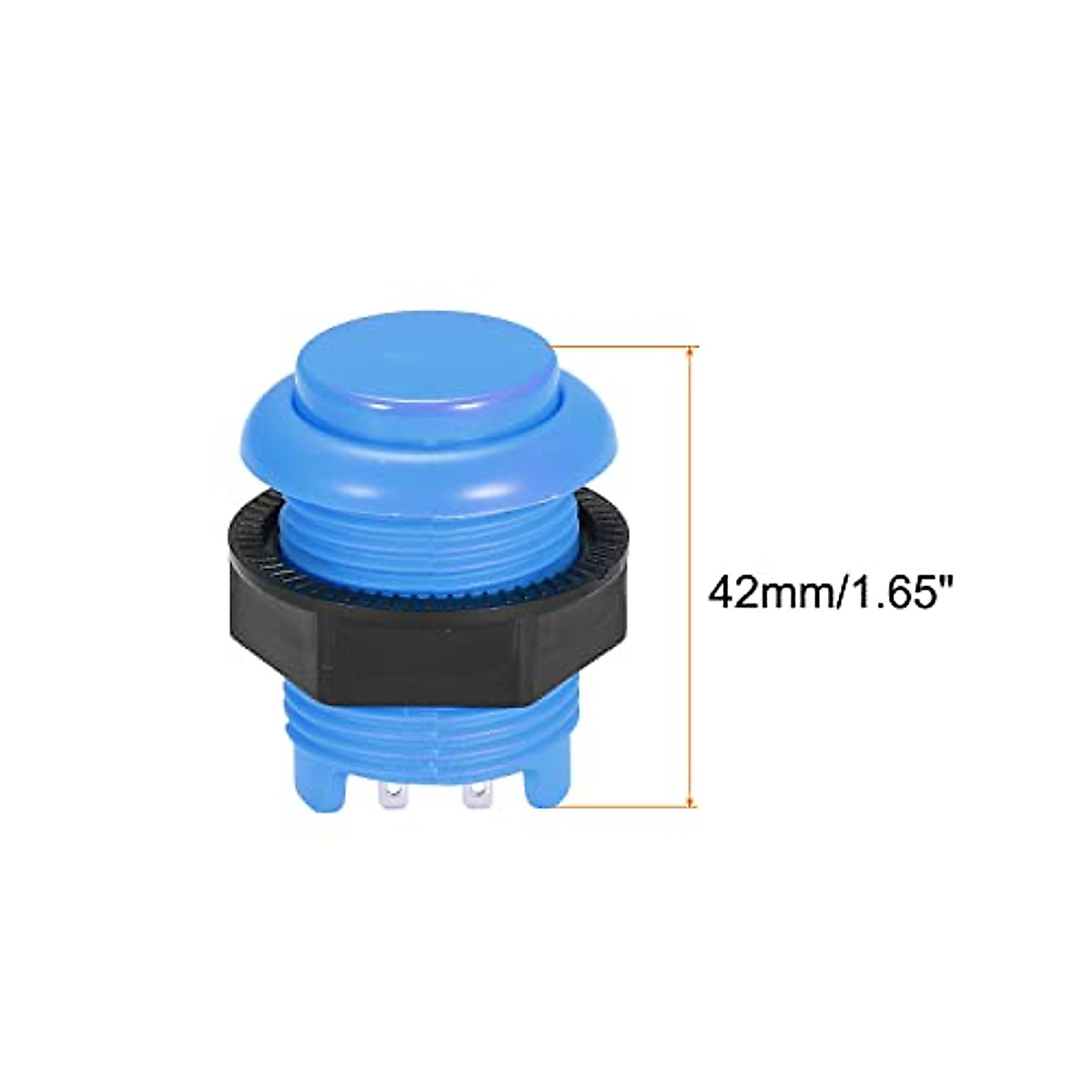 Rebower Momentary Game Push Button Switches Game Small Button [for Arcade Video Game] -M28/Blue/10 Pcs