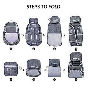 ZOMAKE 25L Ultra Lightweight Packable Backpack - Foldable Hiking Backpacks Water Resistant Small Folding Daypack for Travel(Black)