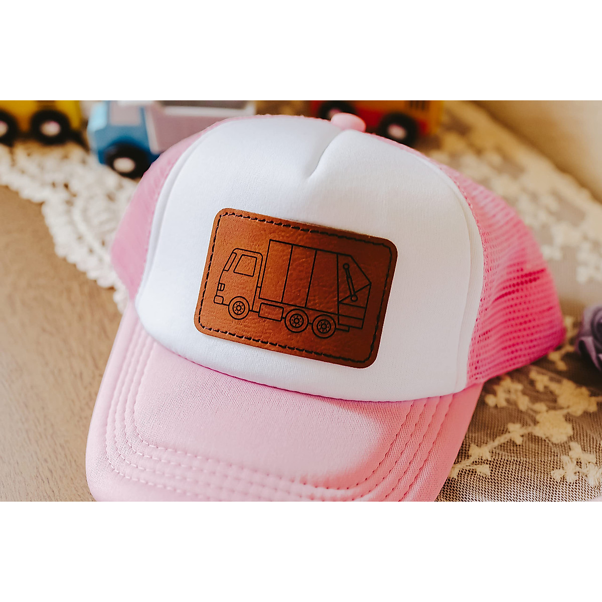 Legacy and Light Garbage Truck Hat for Kids, Trash Truck Ball Mesh Cap for Boys or Girls, Recycling Truck Halloween, Garbage Man Costume, Unisex Toddler Snapback Hats (Green)