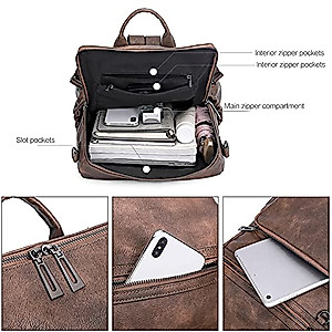 CLUCI Backpack Purse for Women Crossbody Bags Purses for Women, Leather Messenger Tassel Bag,