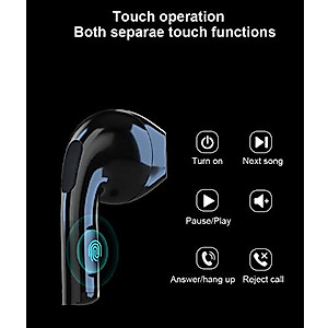 Wireless Headphones, Noise Canceling Bluetooth Headphones V5.3 Stereo IPX7 Waterproof in-Ear Sports with Mini Charging Case and Built-in Microphone E