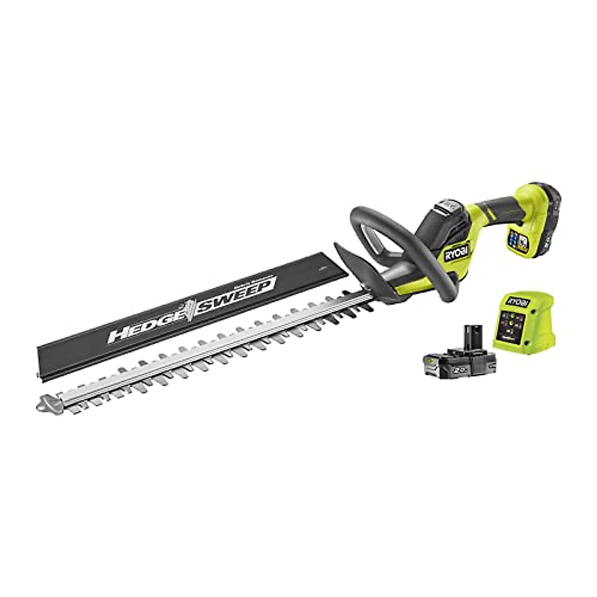RYOBI 18V OnePlus Brushless Hedge Trimmer – Linea – 45 cm – 1 x 2.0 Ah Battery – 1 x Charger – RY18HT45A-120