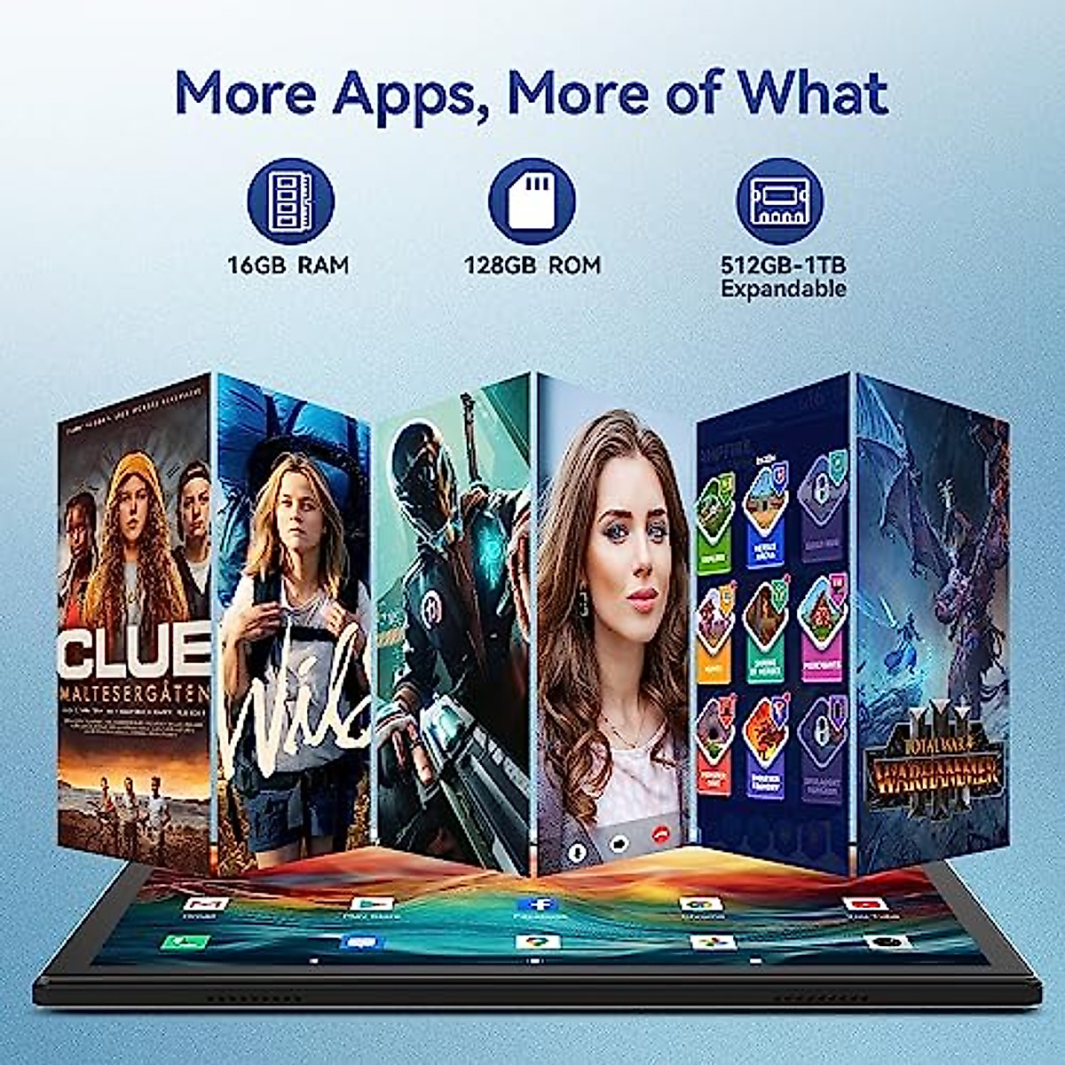 Tablet 2023 Latest Android 12 Tablet 128GB + 16GB (8+8 Expand) Large Storage, 2 in 1 Tablet with Keyboard, Octa-Core Processor, Tablet 10 Inch Screen, 5G WIFI Tablet Bluetooth/Mouse/Case/13MP Camera