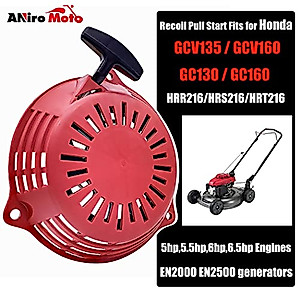GCV160 Pull Start Recoil Starter Compatible with Honda GCV135 GCV160 EN2000 HRU19 GC135 GC160 Parts