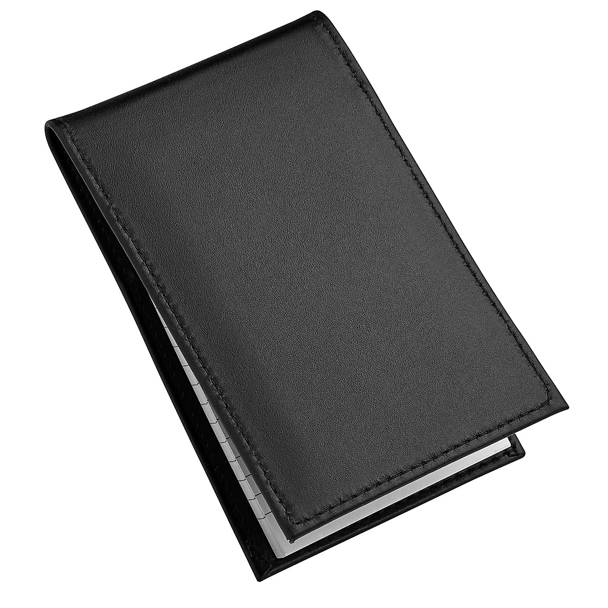Black Leather Pocket Notepad Holder for 3x5 Inch Memo Pad Holder D and K Police Pocket Notebook, 1 3x5 Inch Lined Notepad Included