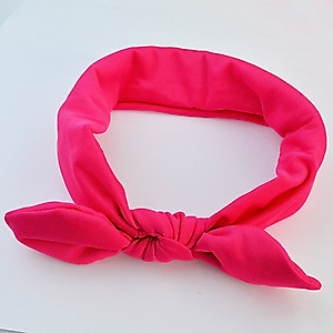 Miayon Women Hair Bands Bows Knot Headbands Rabbit Ear Headwraps Turban Hairband Hair Accessories 10pcs Solid Color for Woman Girls