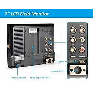 Professional Lilliput 663/o/p 7" 1280x800 IPS Peaking Focus Hdmi in + Output 1080p Monitor with Tally Input By Viviteq Inc