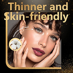 Larbois 7 Pairs False Eyelashes, Fluffy Dramatic Fake Eyelashes Strips Cross Soft Natural Faux Mink Lashes 3D Volume Reusable Wispy Lashes Pack