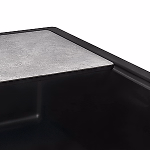 Ruvati 33-inch Workstation Granite Composite Matte Black Drop-in Topmount Kitchen Sink - RVG1302BK