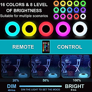 BALMOST Solar Floating Pool Light, RGB Color Changing Solar Swimming Pool Light w/Remote, Waterproof Outdoor Floating Solar Pond Light Solar Powered Pool Light for Yard Lawn Patio Party Beach 12.6-in