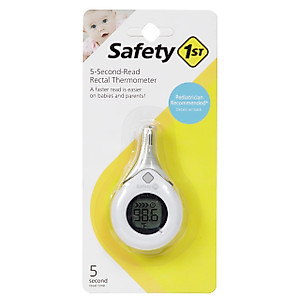 Safety 1st 5 Second Read Rectal Thermometer, Quick, Accurate Reading in just 5 Seconds, Grey