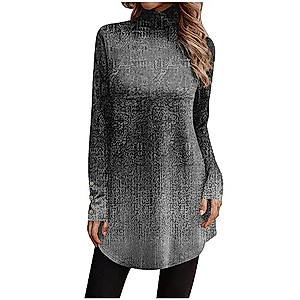 Fall Outfits Women Trendy Womens Clothing Women's Fashion Business Casual Women Black Tops for Women Blue Sweatshirt Long Sleeve Summer Tops for Women Maternity Dress Long Sleeve（5-Gray,X-Large）