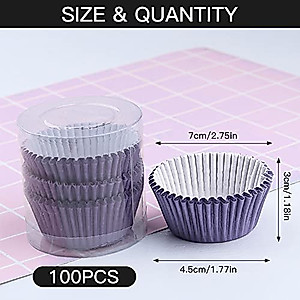 300 Count Mini Cupcake Liners Muffin Cups,Lawdiey Food Grade Baking Cups Paper (3 color)