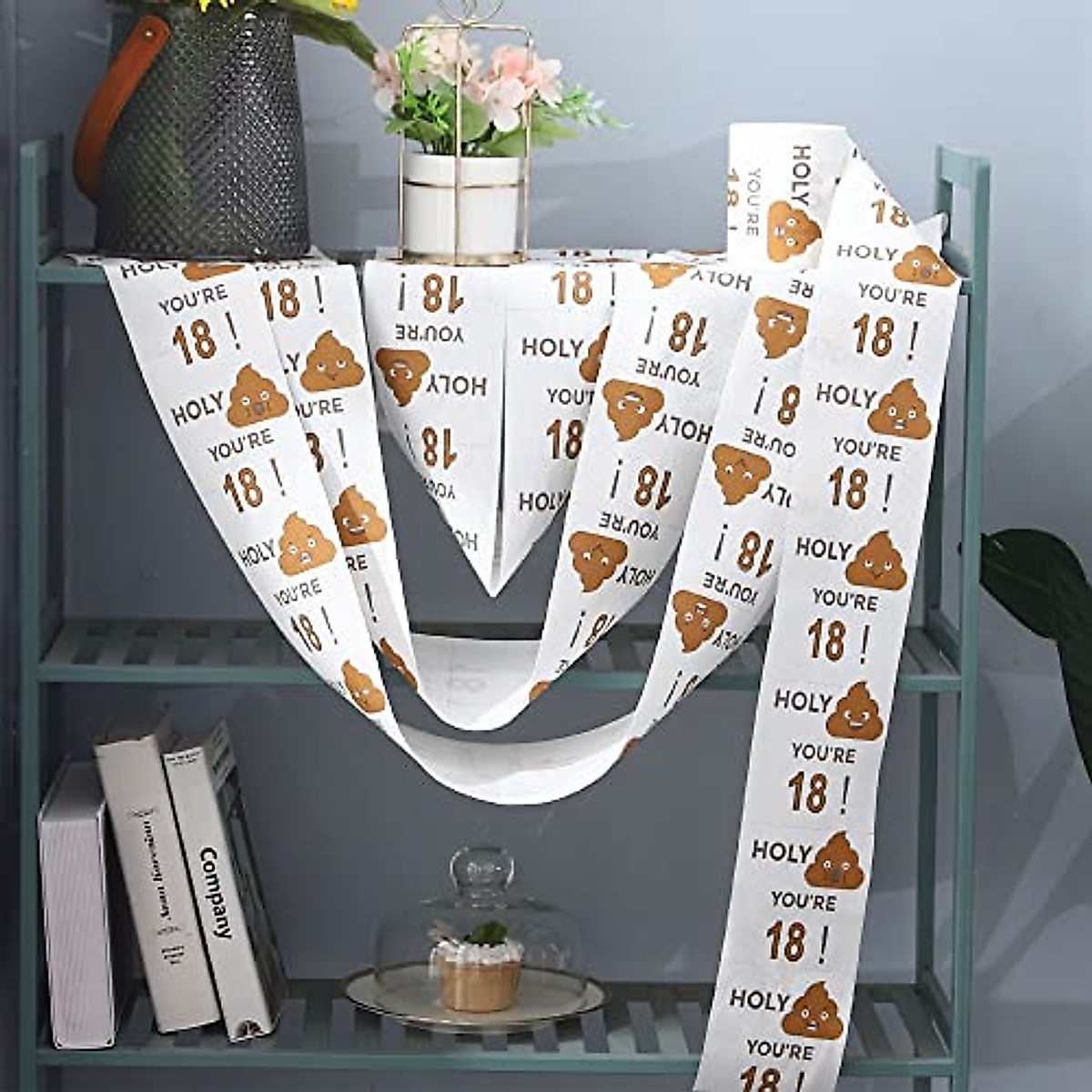 Happy 18th Birthday Gifts for Boys Son and Girls - 3-Ply Funny Toilet Paper Roll, 18th Birthday Toilet Paper Gag Funny Birthday Gift Novelty for 18 Birthday Party Decorations Eighteenth Party Supplies