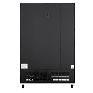 Kratos Commercial Freezer Display Merchandiser - 2 Self Closing Swing Doors, 53"W, Black (67K-210)