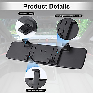 LivTee Panoramic Rear View Mirror 11.2''(285mm), Wide Angle Convex Curve Interior Rearview Mirror Clip on Original Mirror to Eliminate Blind Spot for Cars SUV Trucks