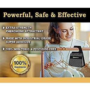 MaxGuard Clothes Moth Traps (6+2 Free Traps) with Extra Strength Pheromones | Non-Toxic Sticky Glue Trap for Closets and Carpet Moths | No Mothballs | Lure, Trap and Kill Case-Bearing Webbing Moths |