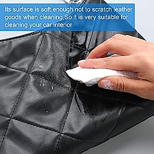 Gandeer 12 Pcs Interior Scrubbing Sponge for Leather Plastic Car Microfiber Kitchen Sponge Household Cleaning Sponges Double Sided Dish Sponge Cleaning Kit, White