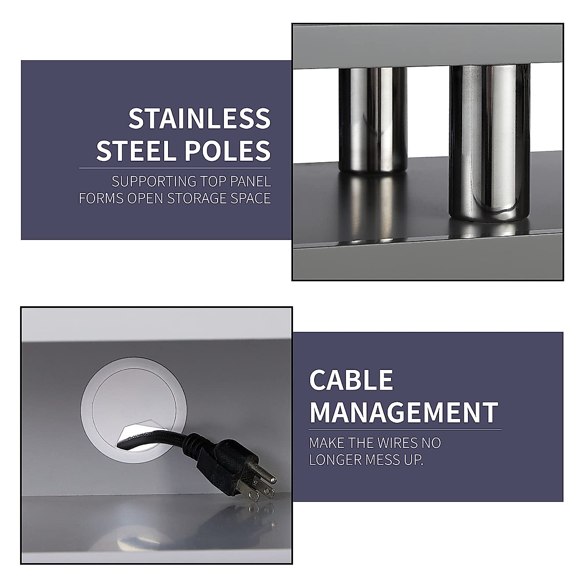 LUXOAK 80" Fireplace TV Stand, Modern LED Entertainment Center with 40" Electric Fireplace, High Gloss Finish Media Console with Storage for TVs Up to 90", Grey