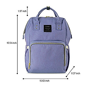Jewelvwatchro Diaper Bag Backpack Multifunctional Maternity Baby Bags for Mom Blue Purple¡­