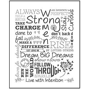 Cozy Covers - Inspirational Blanket for Women, UltraPlush Throw Blanket w Positive Message of Love, Strength & Encouragement, Gifts for Women (White)