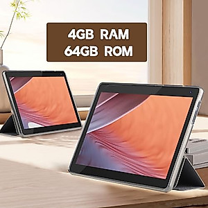 Aheadthink 2 in 1 Tablet, Tablet 10-inch HD Touch Screen, Tablet with Keyboard, 64 + 512gb Expansion, BT, WiFi, Dual Camera, 6000 mah Battery Life Long. (Black5)