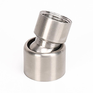 NearMoon Shower Head Swivel Ball Adapter- Solid Brass Shower Connector Adjustable Swivel Ball for 8 Inch ShowerHead Replacement Ball Joint (Brushed Nickel)