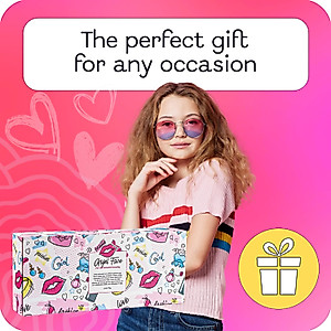 SCENTED THINGS Angel Face Perfume Set for Teen Girls, Body Spray Perfume for Kids, Girls 10-12 & Teenage, Fashion Collection Girl Gift Set, 3 Kissing Lips-Shaped Perfumes