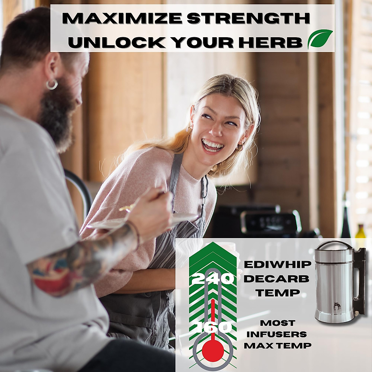 Decarboxylator and Infuser Machine, 2 in 1, Magic Butter Maker, Herb Machine, Magical Herb Oil Infuser, Herb Extractor, Butter Churner Electric, Tincture Machine - EdiWhip Butter Mold & Filters