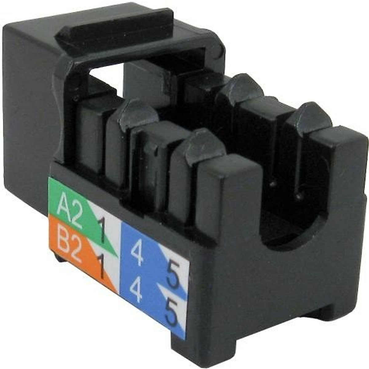 CAT6 RJ45 Keystone Jack, V-Max Series - Black Color - (50 pack)