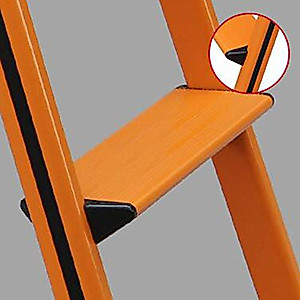 PENGJIE Folding Ladder Step Stool Ladder 3 Step Folding Aluminum Stool Heavy Duty Steel Portable Anti Slip Mat Tread Compact 120 Kg Capacity