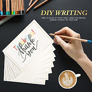 12 Pack- Gold Foil Reserved Signs for Wedding and Restaurant Tables with Stand and White Card - Elegant Seating Signs (Black)