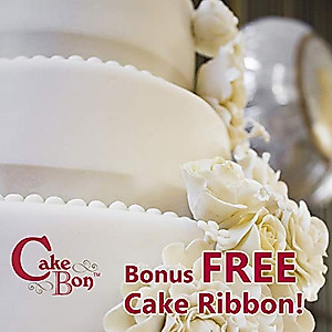 Cakebon Cake Drums Square 12 Inches - (Silver, 1-Pack) - Sturdy 1/2 Inch Thick - Fully Wrapped Edges