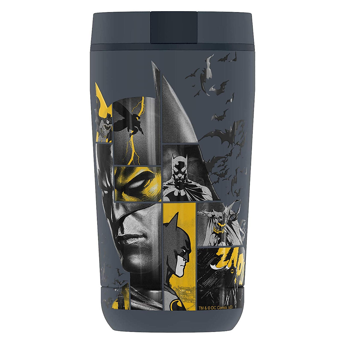 THERMOS Batman 80 Years Bat Panels, GUARDIAN COLLECTION Stainless Steel Travel Tumbler, Vacuum insulated & Double Wall, 12oz