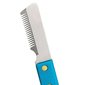 Master Grooming Tools Stripping Knives — Non-Slip Tools for Grooming Dogs - Medium, 6¾", Black