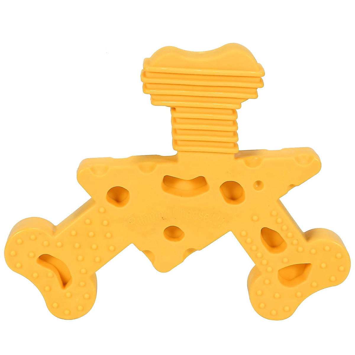 Generic Novel Multipurpose Running Cheese Chew Bone Toys with Treats Pocket for Aggressive Chewers - Durable Nylon Dog Toys with Cheese Flavor for Large Medium and Small Breeds