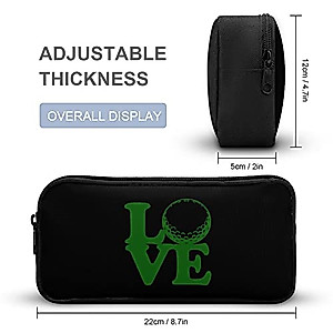 Love Golf Pencil Case Pencil Pouch Coin Pouch Cosmetic Bag Office Stationery Organizer