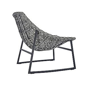 QUUL Rattan Sofa Set Outdoor Indoor Garden Patio Furniture 4 Pieces Set 1 Double Sofa + 2 Single Sofas + 1 Table