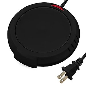 Candle Warmer Plate Safely Releases Scents Without a Flame - Used as Candle Jar Warmer, Coffee Warmer, Mug Warmer, Cup Warmer, Tea Warmer Desk in Your Home & Office, 1 Pack, Black