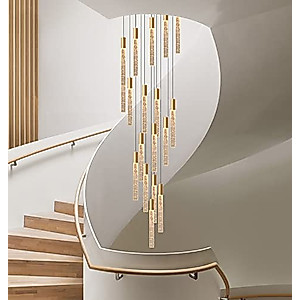 H118 18-Light Modern Chandelier LED Dimmable Light Crystal Pendant Lights Fixtures Crystal Chandeliers Flush Mounted Ceiling Light Raindrop Crystal Bubble Lights Living Room Remote Foyer Lights