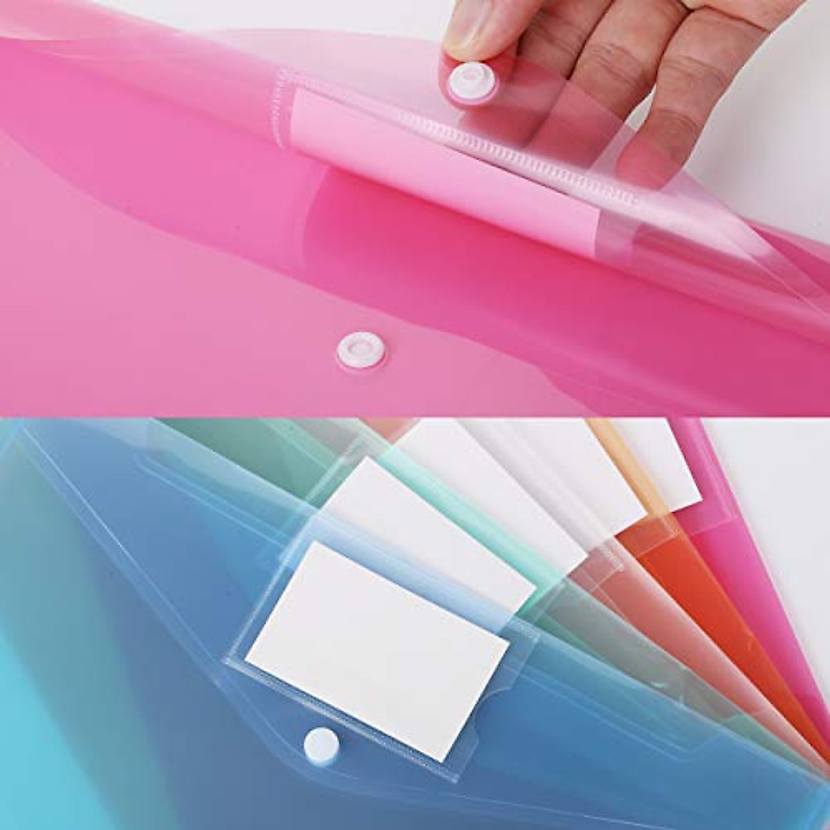 Mr. Pen- Plastic Envelopes, 10 Pack, A4, Letter Size, Plastic Envelopes with Snap Closure, Poly Envelope, Plastic Folders with Closure, Clear Plastic Folders, Plastic Pocket Folders, Document Envelope