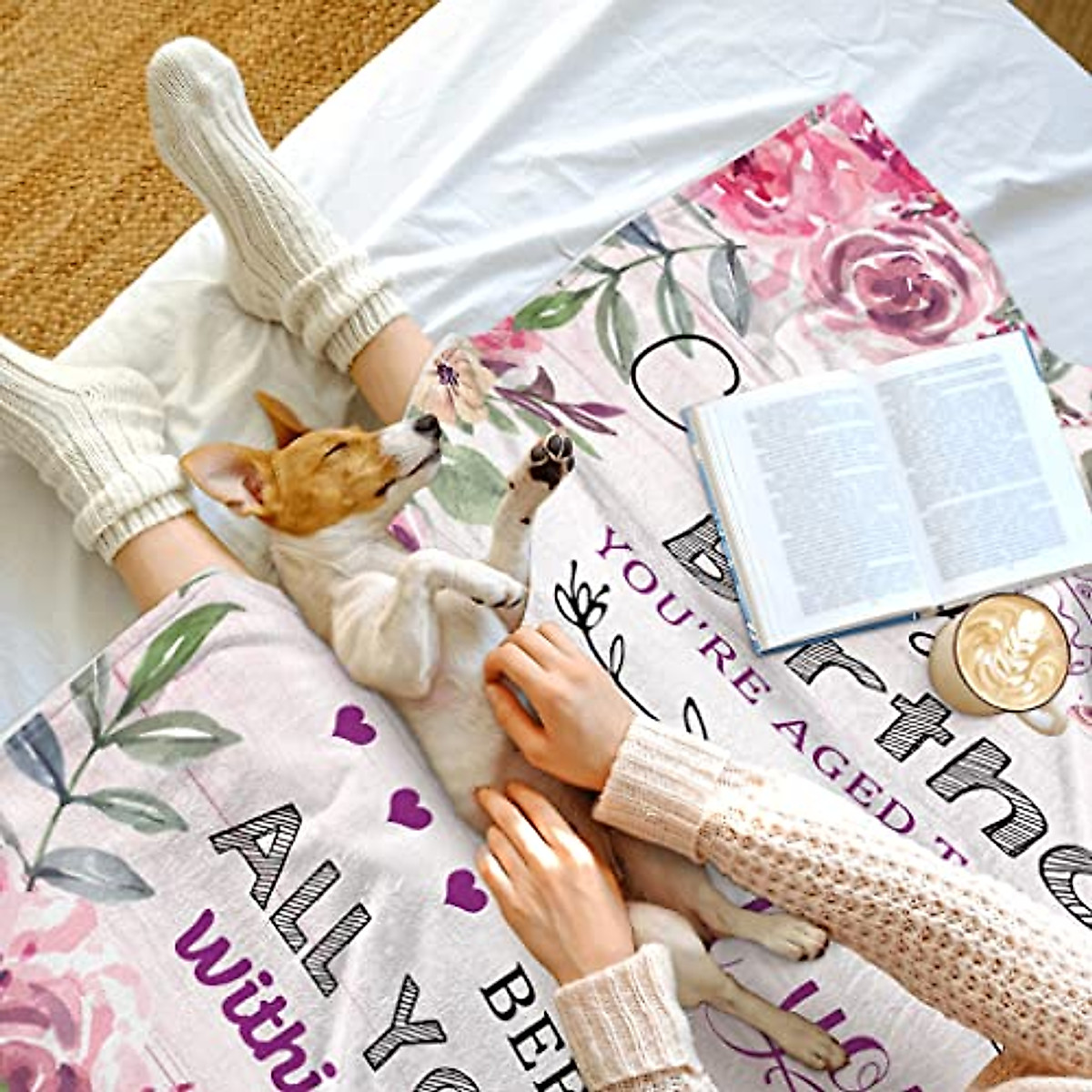 40th Birthday Gifts for Women Blanket 50" x 60", 40th Birthday Blanket for Women Turning 40, Wife Sister Mom Friends 1982 Birthday Gift