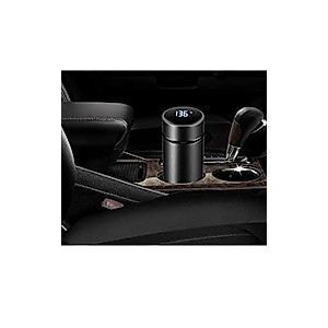 Coffee thermos,Coffee Digital bottle,Tea Infuser Bottle,Smart Sports Water Bottle with LED Temperature Display,Double Wall Vacuum Insulated Water Bottle, Stay Hot for 12Hrs,Cold for 24 Hrs (Black)