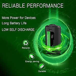 Jelava 4 x 1300mAh Xbox Controller Battery Packs, Compatible with Xbox Series X/Xbox Series S/Xbox One/Xbox One S/X/Elite Controller, Rechargeable Battery kit with 4-Slot Station & Type-C Cable