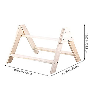NUOBESTY Chicken Wooden Jungle, 1 Pc Birds Gym Backyard Barnyard, Chick Perch Wood Stand Chicken Cage Wood Roosting Bar Chicken Toys for Coop and Brooder for Chickens Hens Chicks |43X34X25.5CM