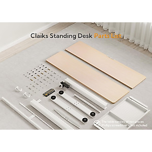 Claiks Standing Desk with Drawers, Stand Up Electric Standing Desk Adjustable Height, Sit Stand Desk Computer Workstation, 55 Inch, Natural