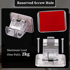 Self-Adhesive Curtain Rod Bracket Drapery Hook Holders no Nail Fixing Rod Holder Curtain Pole Wall Brackets No Screw Towel Rod Hooks for Home Bathroom and Hotel Use (8 Pieces)